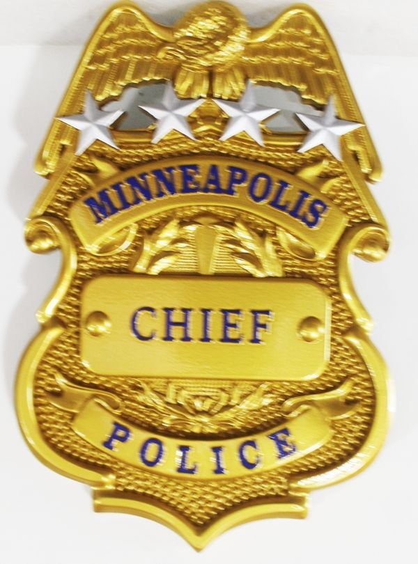3D Brass,Silver, Painted or Wood Police Badge & Patch Plaques
