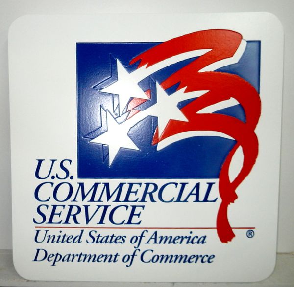 federal government round seals carved wood wall plaques