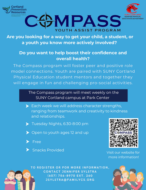 Compass : Youth and Families : Programs : Cortland Prevention Resources