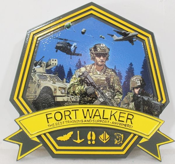 3D Painted, Wood, Bronze, Brass, Silver Army Plaques