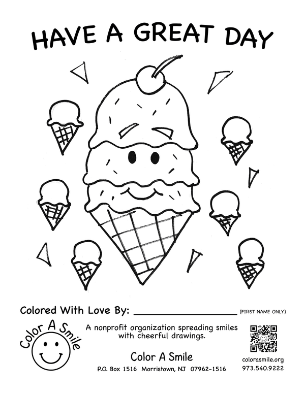 Download Fun Coloring Pages to Volunteer- Color A Smile