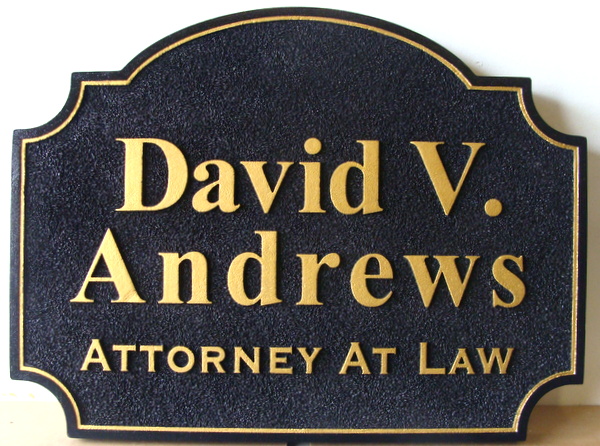 Attorney, Law Office and Courtroom Carved Wood Signs