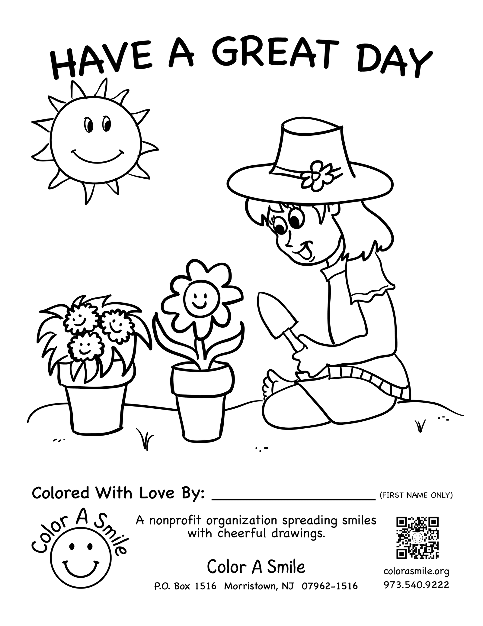 Download Fun Coloring Pages to Volunteer- Color A Smile