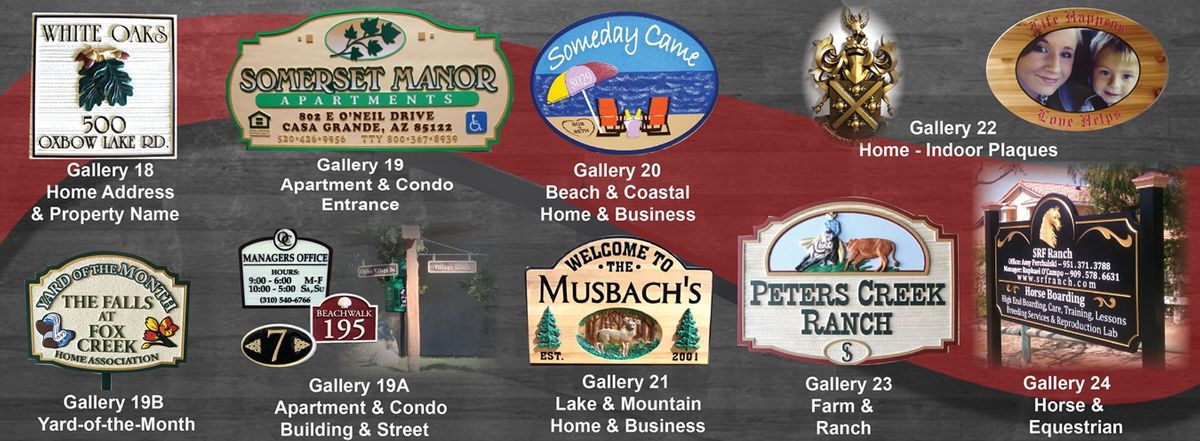 Carved Business Signs, Custom Commercial Signs, Hand-Carved Residence ...