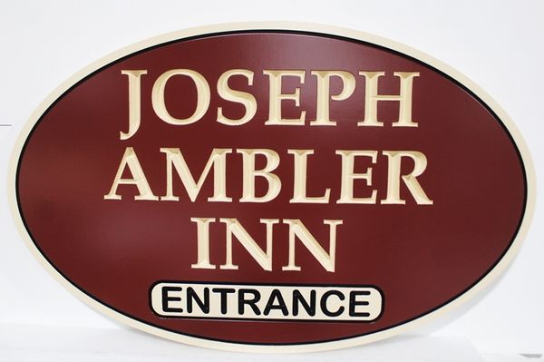 Carved wood hotel, motel, inn, and B&B signs