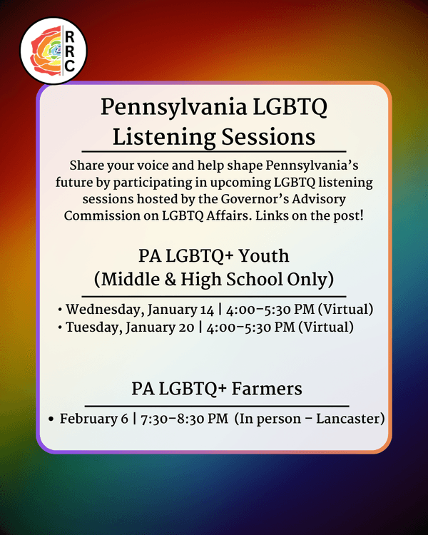 PA LGBTQ Listening Sessions – Your Voice Matters : The Rainbow ...