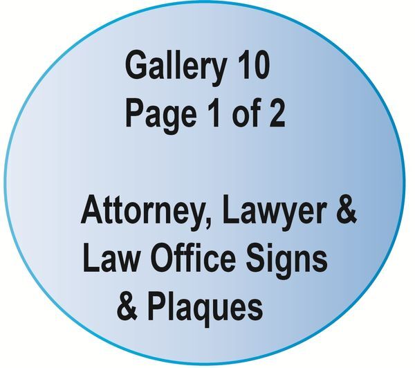 Attorney, Law Office and Courtroom Carved Wood Signs