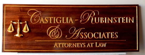 Attorney, Law Office and Courtroom Carved Wood Signs