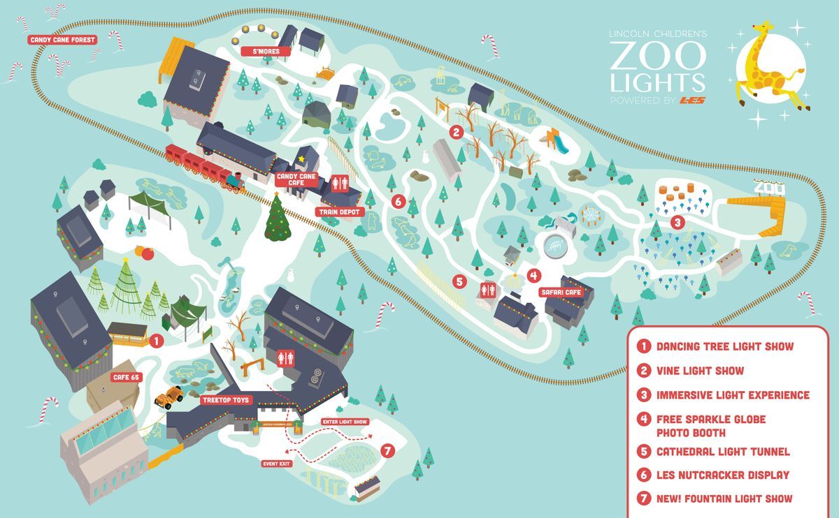 Zoo Lights Map : Events : Lincoln Children's Zoo