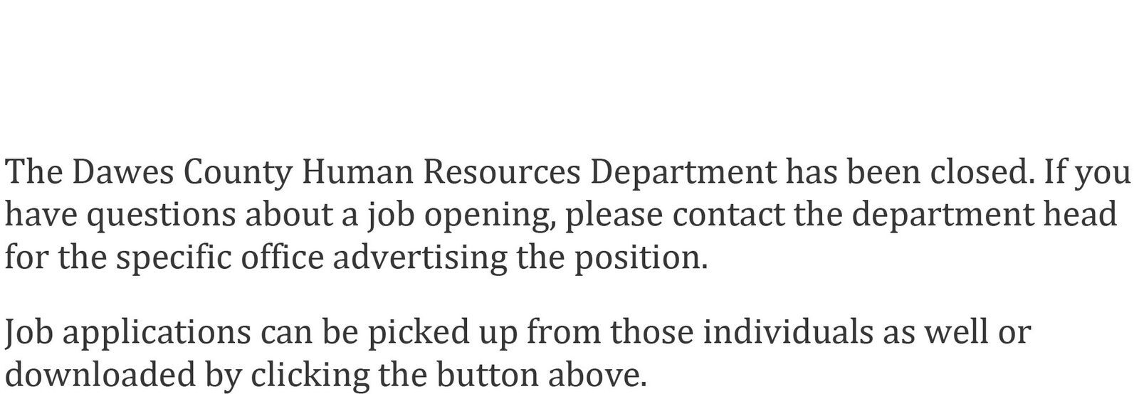 HR Department : County Offices : What We Do : Dawes County