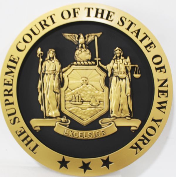 Carved 3D Bronze, Brass, Silver, Wood or Painted Court Plaques