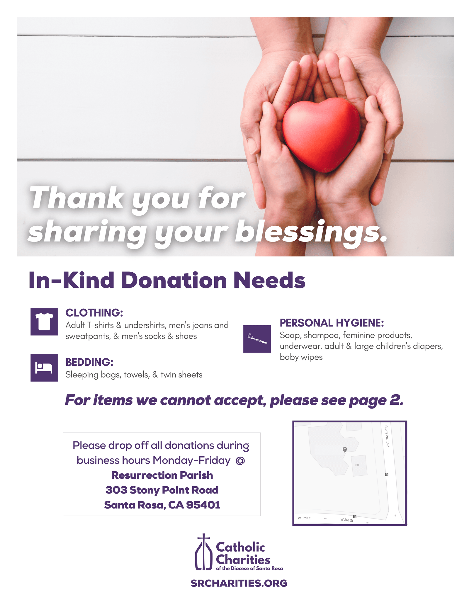 In-kind Donations : How To Help : Catholic Charities of Northwest ...
