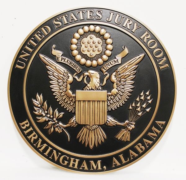 Carved 3-D Wood, Bronze, Brass, Silver or Painted Court Plaques