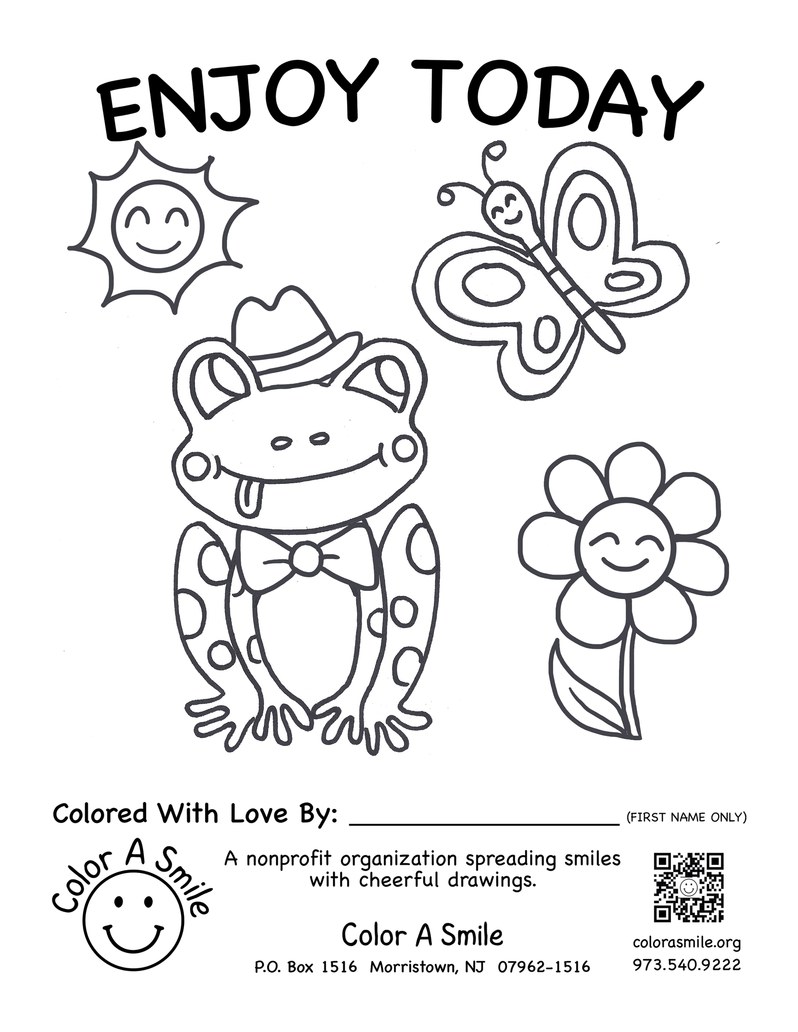 Download Fun Coloring Pages to Volunteer- Color A Smile