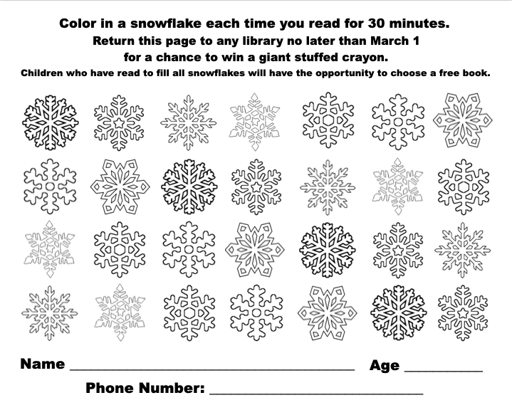 Winter Reading Program : News & Events : Nottoway County Public Library