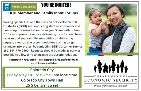 DDD Forum : Cherish Families Calendar of Events