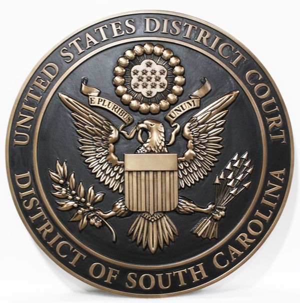 Carved 3-D Wood, Bronze, Brass, Silver or Painted Court Plaques