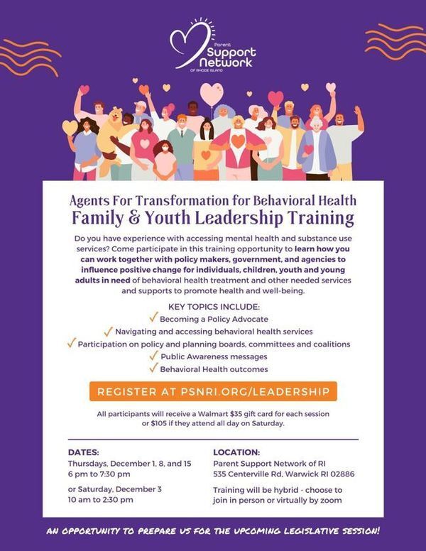 TRAINING : Agents For Transformation - Family & Youth Leadership ...