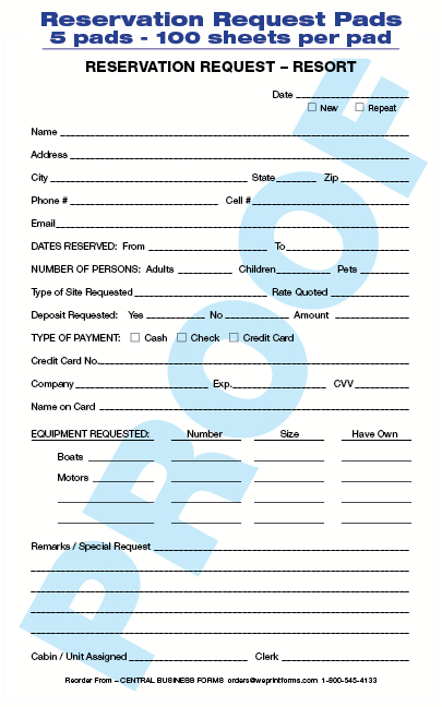 Clive, Iowa Printer | Custom Reservation Forms, Cards