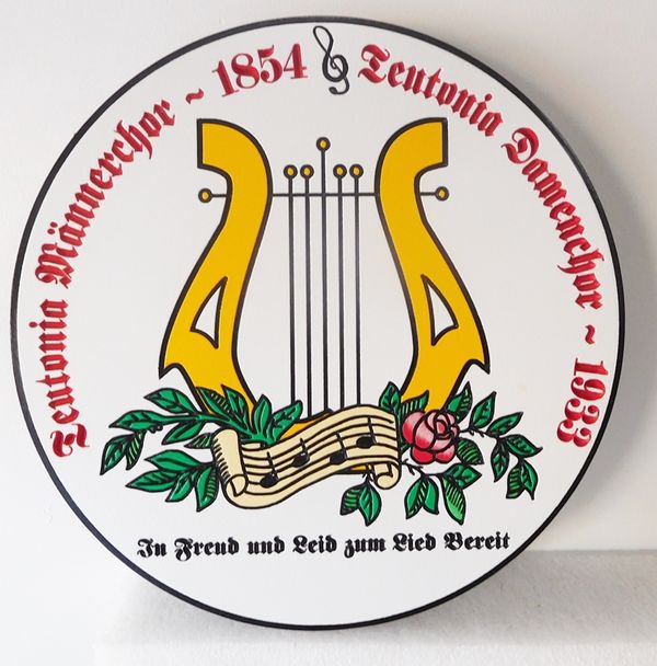 Carved 3-D Wood, Bronze, Brass, Silver or Painted Club Emblem Plaques