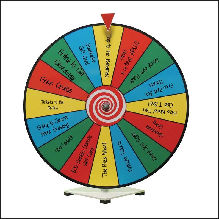Spin The Wheel Game Promotional Aids Portable Display