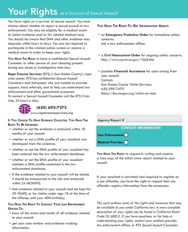 Your Rights as a Survivor of Sexual Assault