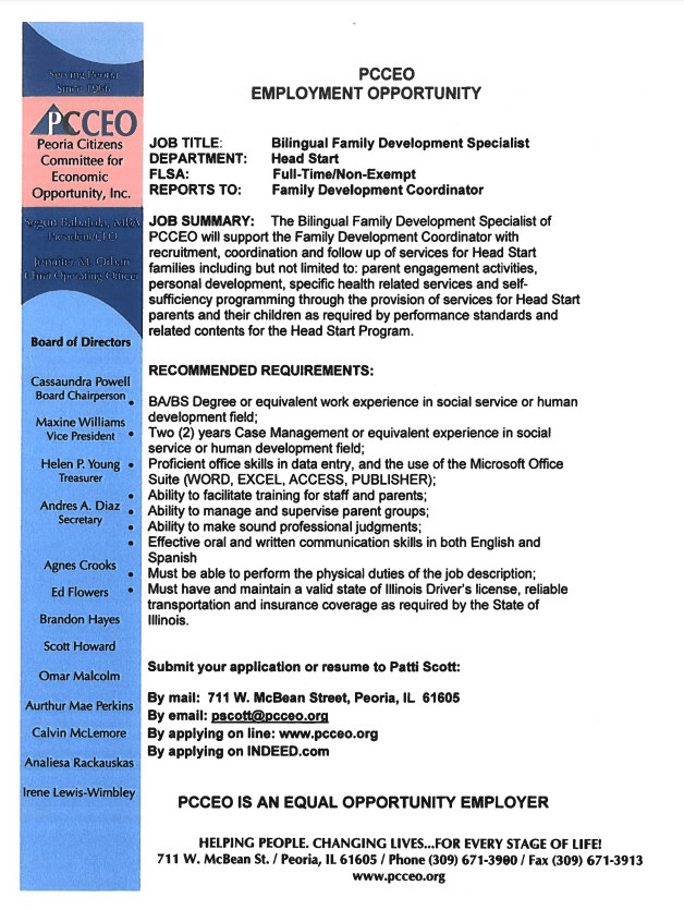 Employment : Who We Are : Peoria Citizens Committee for Economic ...