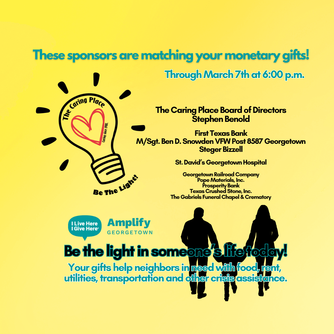 Assistance to Families in Need | The Caring Place Georgetown, TX