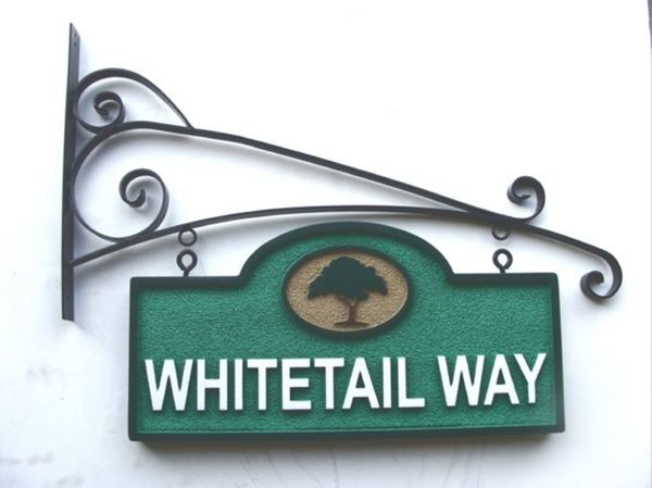 Art SignWorks Wrought Iron Scroll Brackets & Posts for Signs