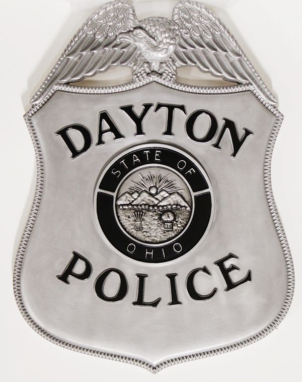 3D Brass,Silver, Painted or Wood Police Badge & Patch Plaques