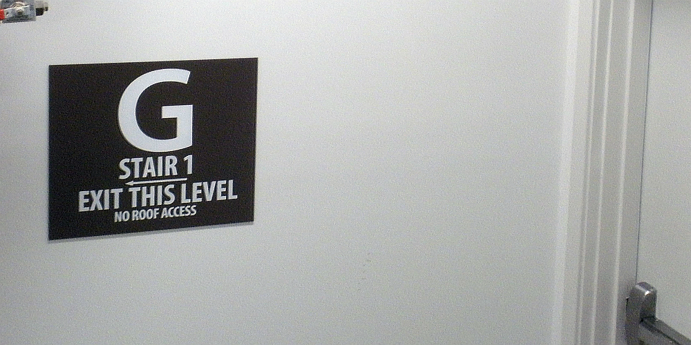 office signs architectural signage braille & ada compliant egress or ...