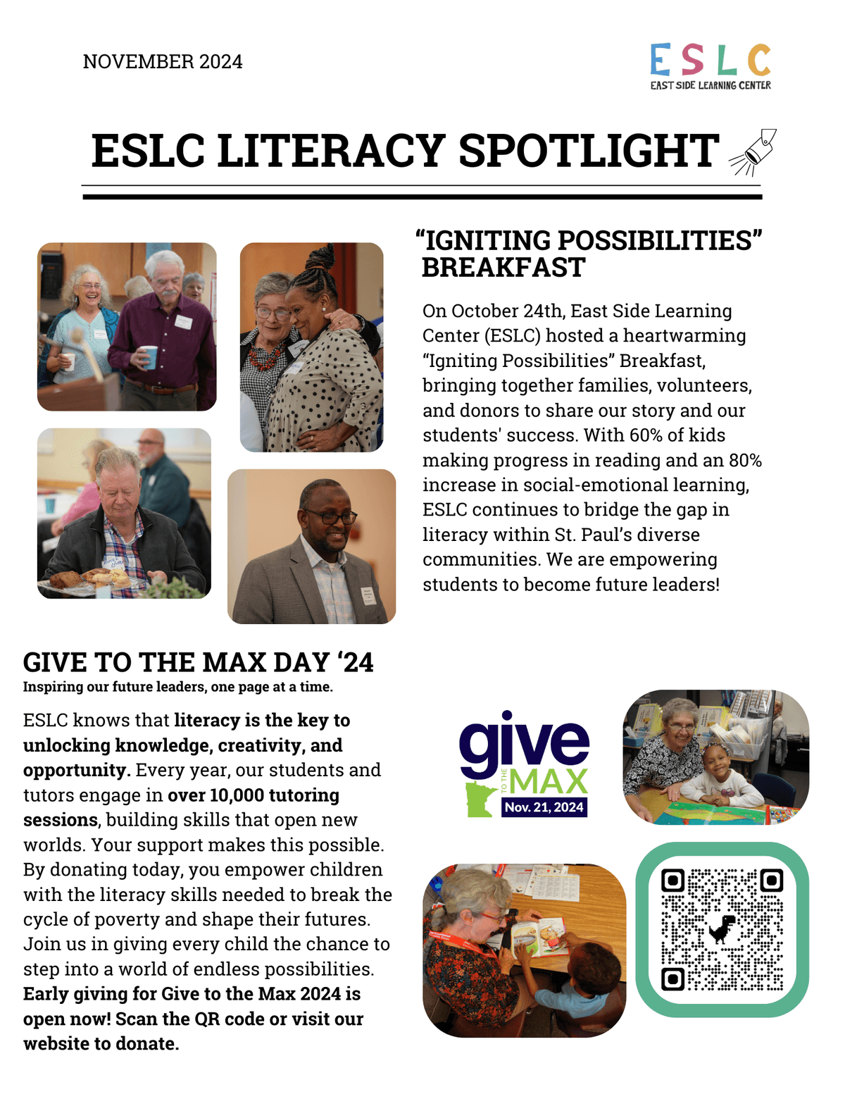 Fall 2024 Literacy Spotlight : Newsletters : News : East Side Learning ...