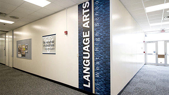 Wall Graphics | Hallway School Spirit | Descon Custom Signs