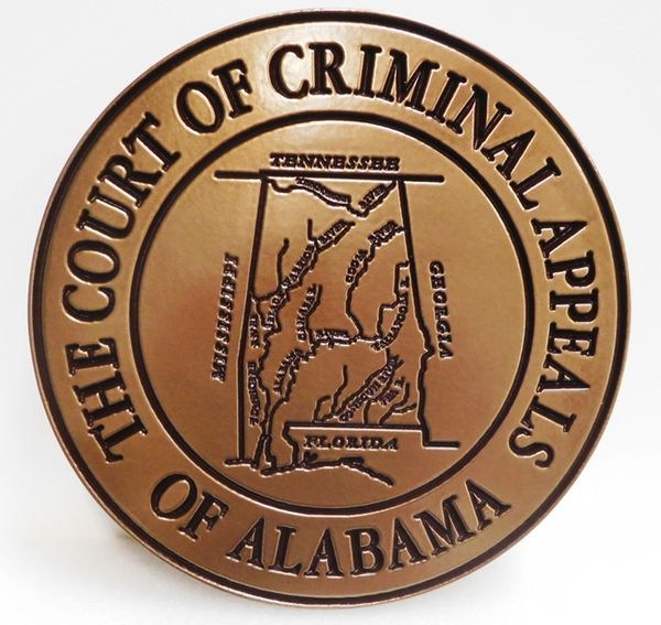 Painted, Wood and Metal 3-D State Seal Wall & Podium Plaques