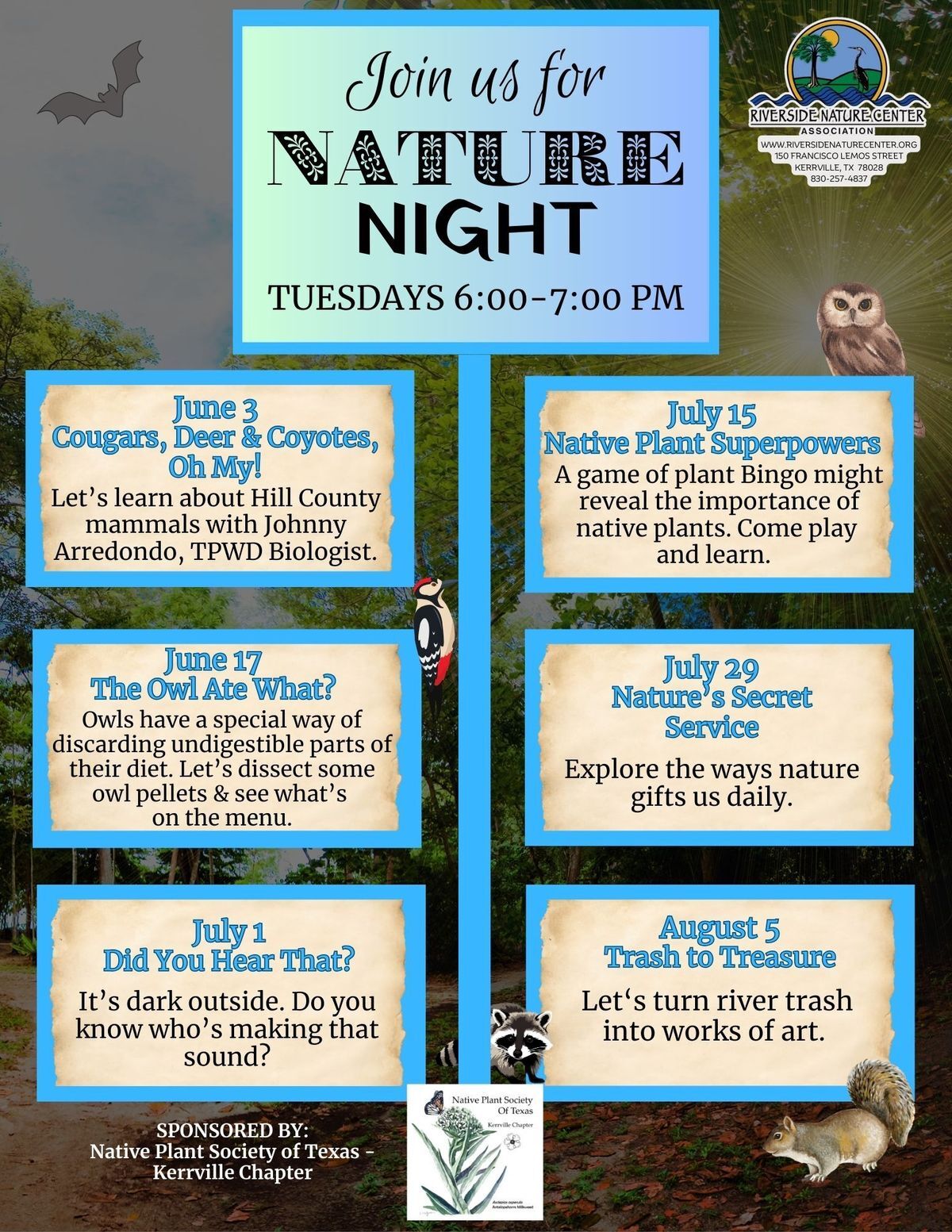 Nature Nights at Riverside Nature Center