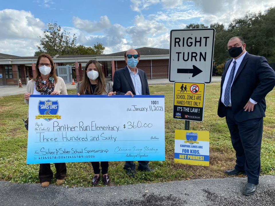 Dori Save Lives Safety Partner Program Presents Check To Panther Run ...