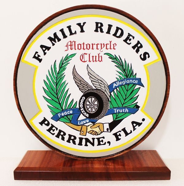 Carved 3-D Wood, Bronze, Brass, Silver or Painted Club Emblem Plaques