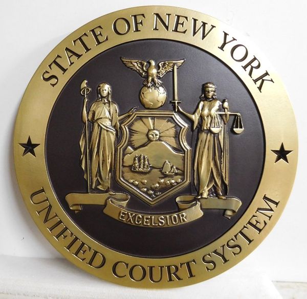 Carved 3D Bronze, Brass, Silver, Wood or Painted Court Plaques
