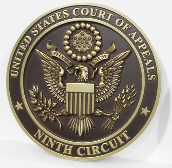 Carved 3-D Wood, Bronze, Brass, Silver or Painted Court Plaques