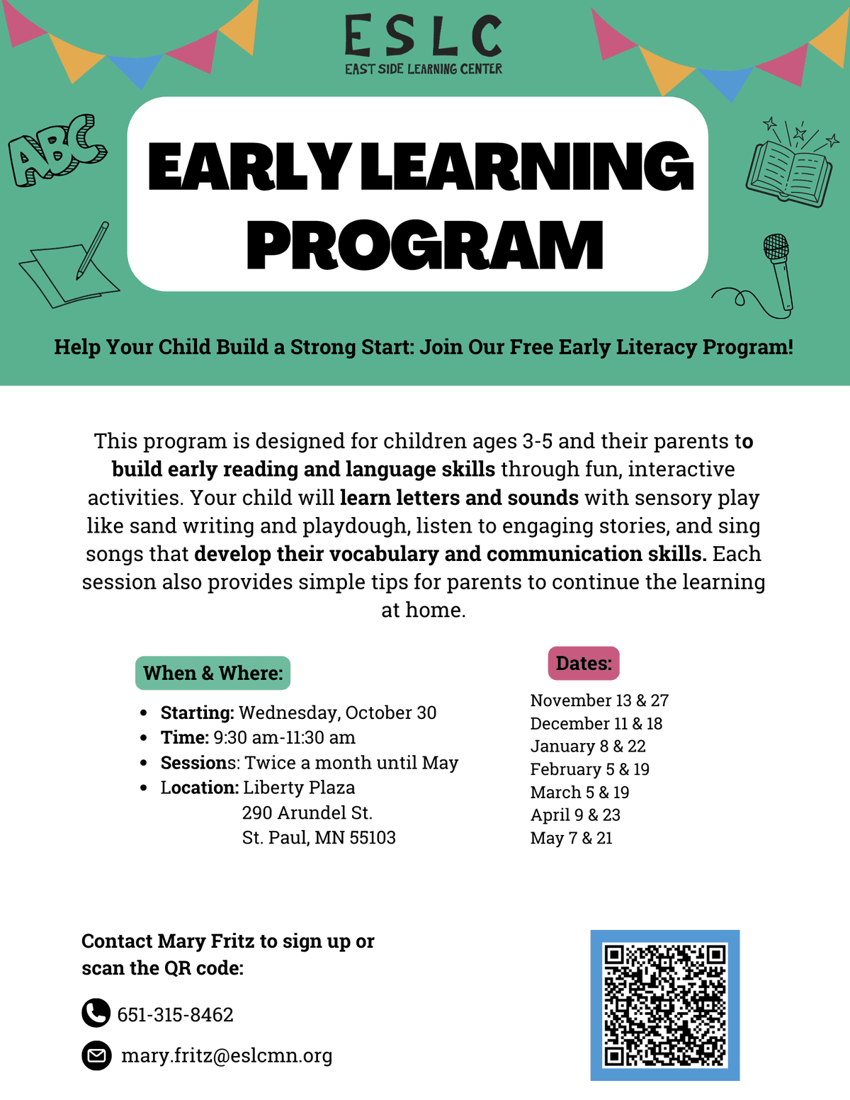 Early Learning Program : What We Do : East Side Learning Center