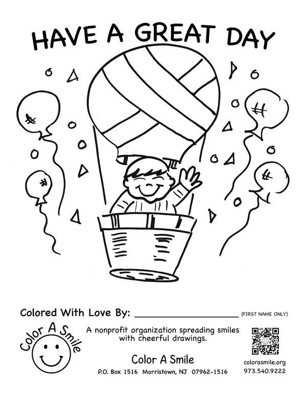 Download Fun Coloring Pages to Volunteer- Color A Smile