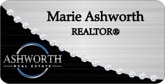 ASHWORTH REAL ESTATE BLING AND NO BLING NAME B ADGES