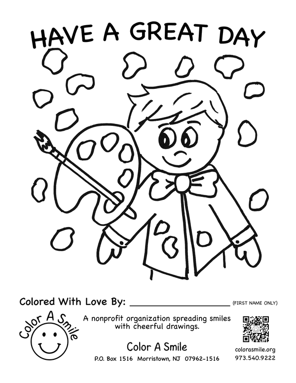 Download Fun Coloring Pages to Volunteer- Color A Smile