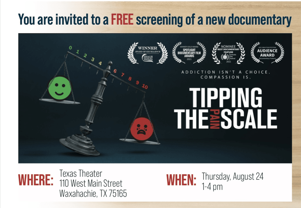 Tipping the Pain Scale Premiere in Waxahachie, Texas