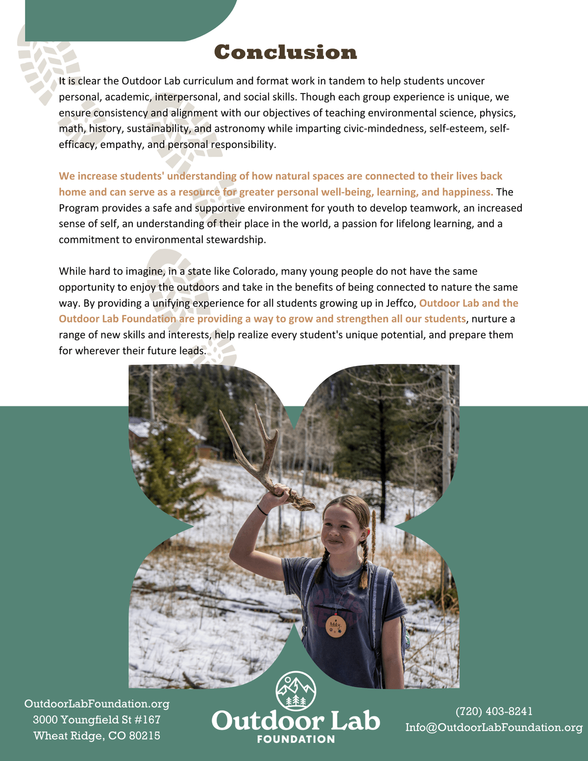 Our Impact : Outdoor Lab : Outdoor Lab Foundation
