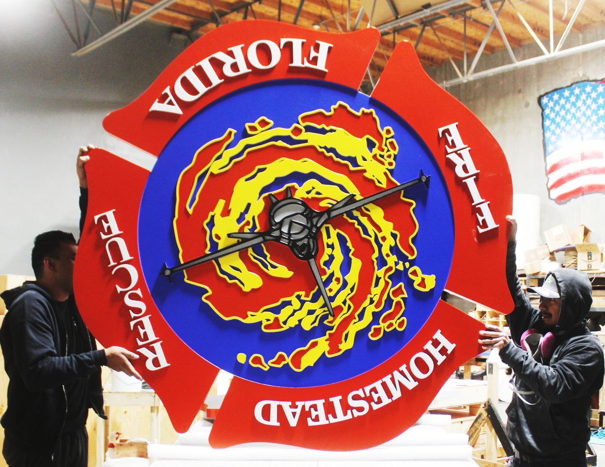 3D Brass,Silver, Painted Firefighter Badge & Patch Plaques