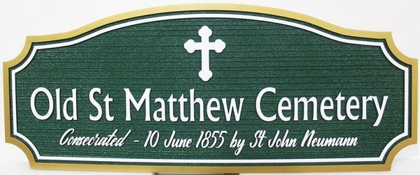 Cemetery signs and plaques, memorial signs